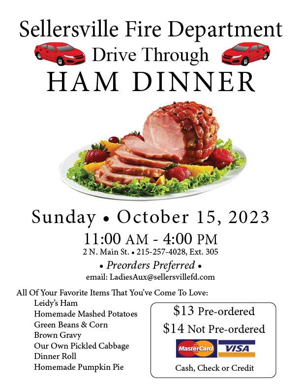 Drive Through Ham Dinner - Sellersville Fire Department